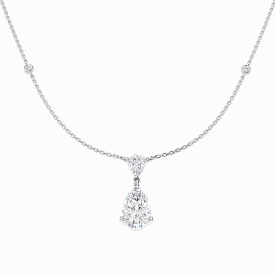 Double Pear Cut Diamond Drop Necklace .81ct – Rocks Jewellers